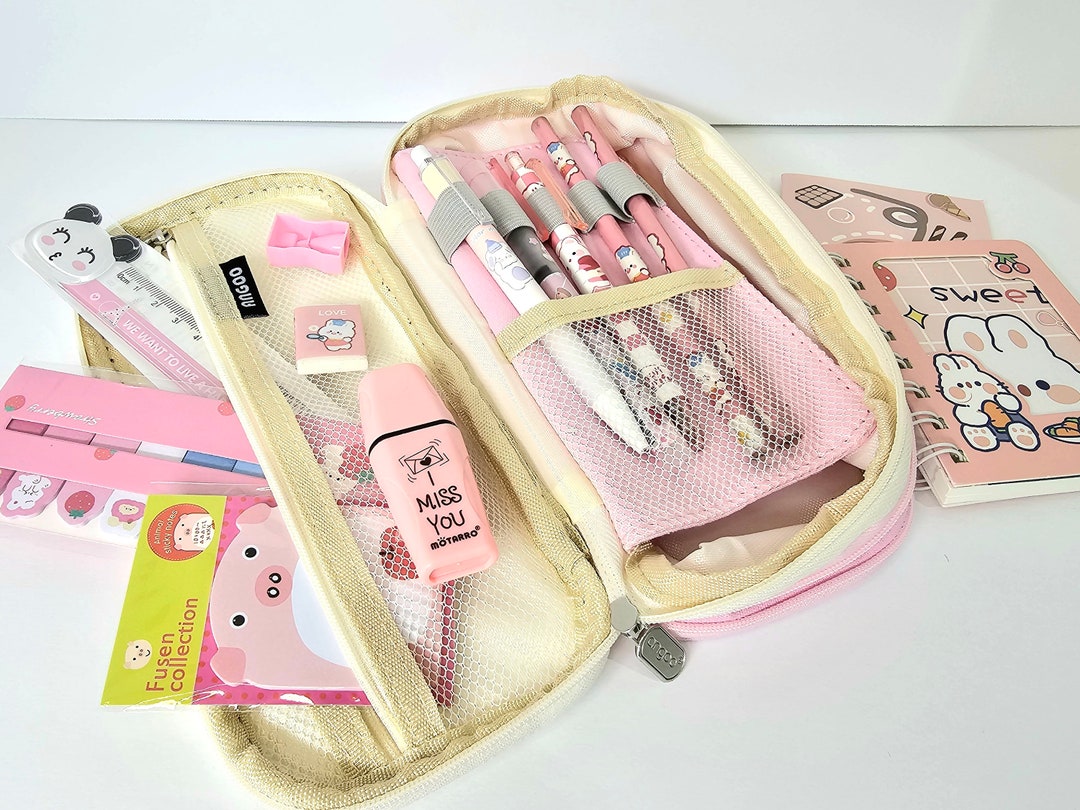 Kawaii Pre Filled Pencil Case/ Cute Pink Stationery/ Kids Stationary ...