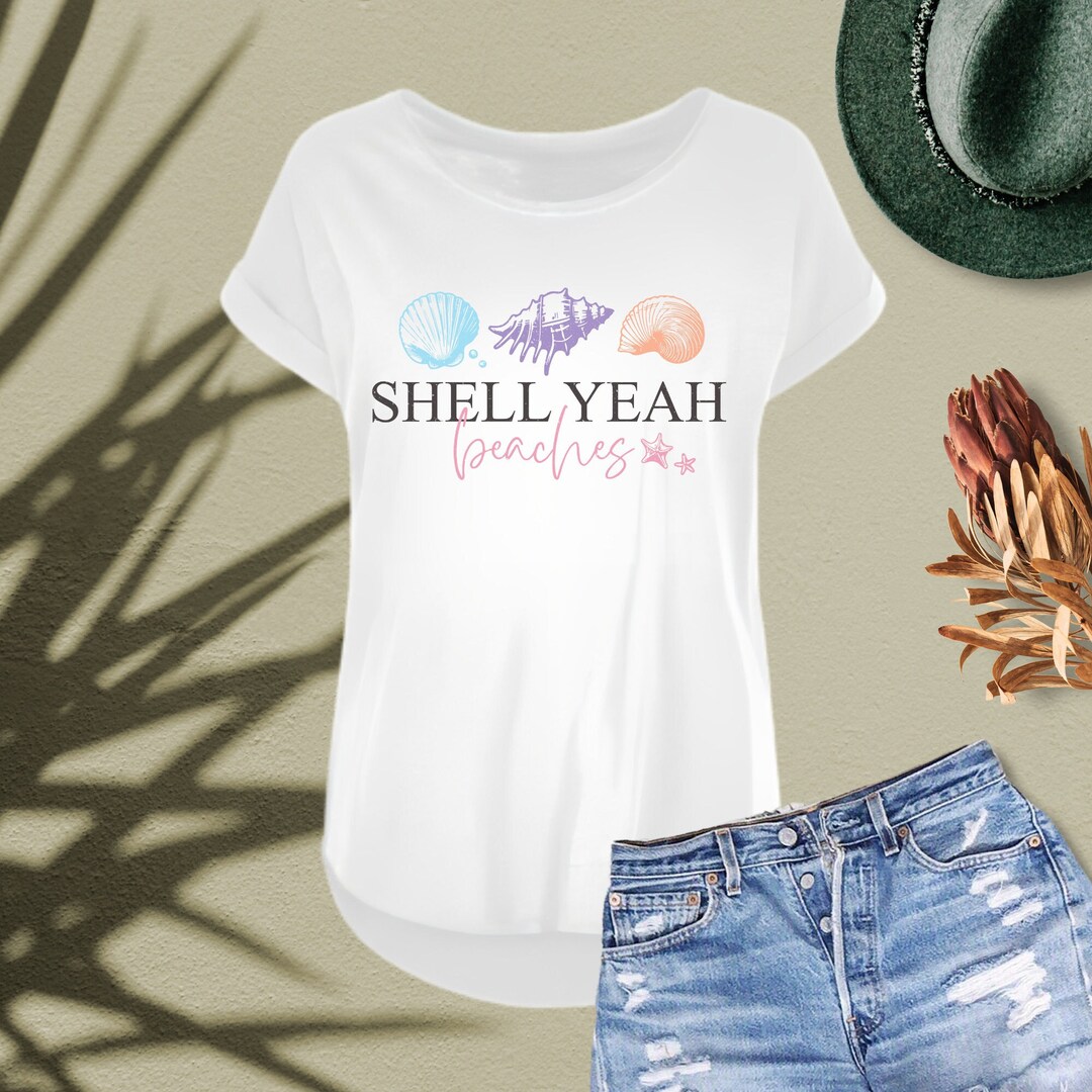 Shell Yeah Women's T-shirt, Coconut Girl Clothes Trendy Beachy Summer ...