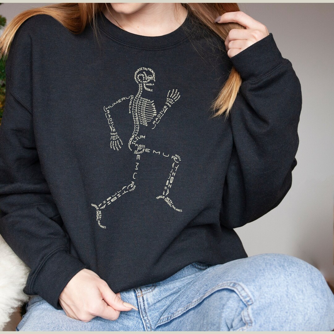 Skeleton Anatomy Sweatshirt, Anatomy Human Body Bones Jumper, Medical ...