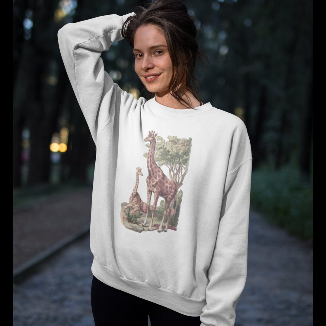 Vintage Giraffe Sweatshirt, Wildtier Sweatshirt, Vintage Tier ...