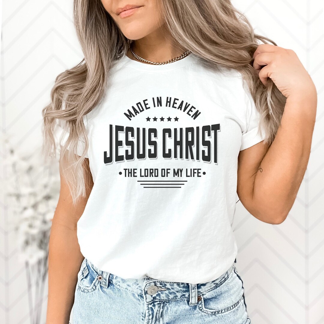 Made in Heaven T-shirt, Jesus Shirt, Aesthetic Christian Shirt, Women's ...