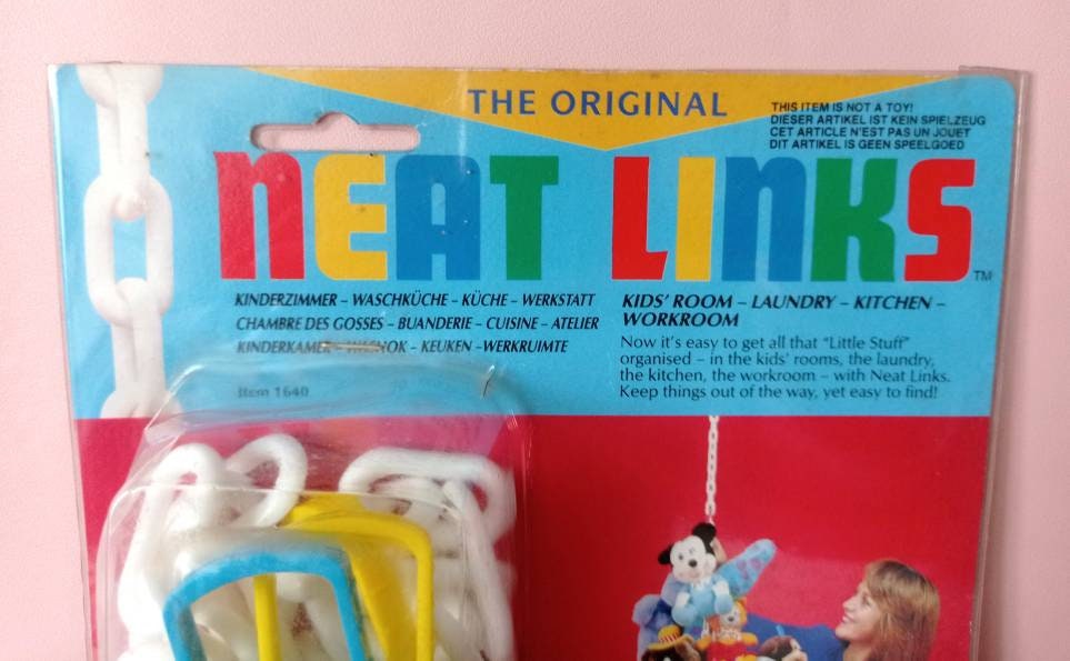 80s Vintage NEAT LINKS the Original Plastic Chain and Hooks for Stuffed ...