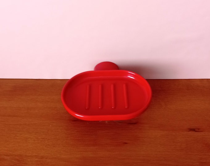 Vintage 80s Allibert Made in France New Red Plastic Wall Soap Holder - Etsy
