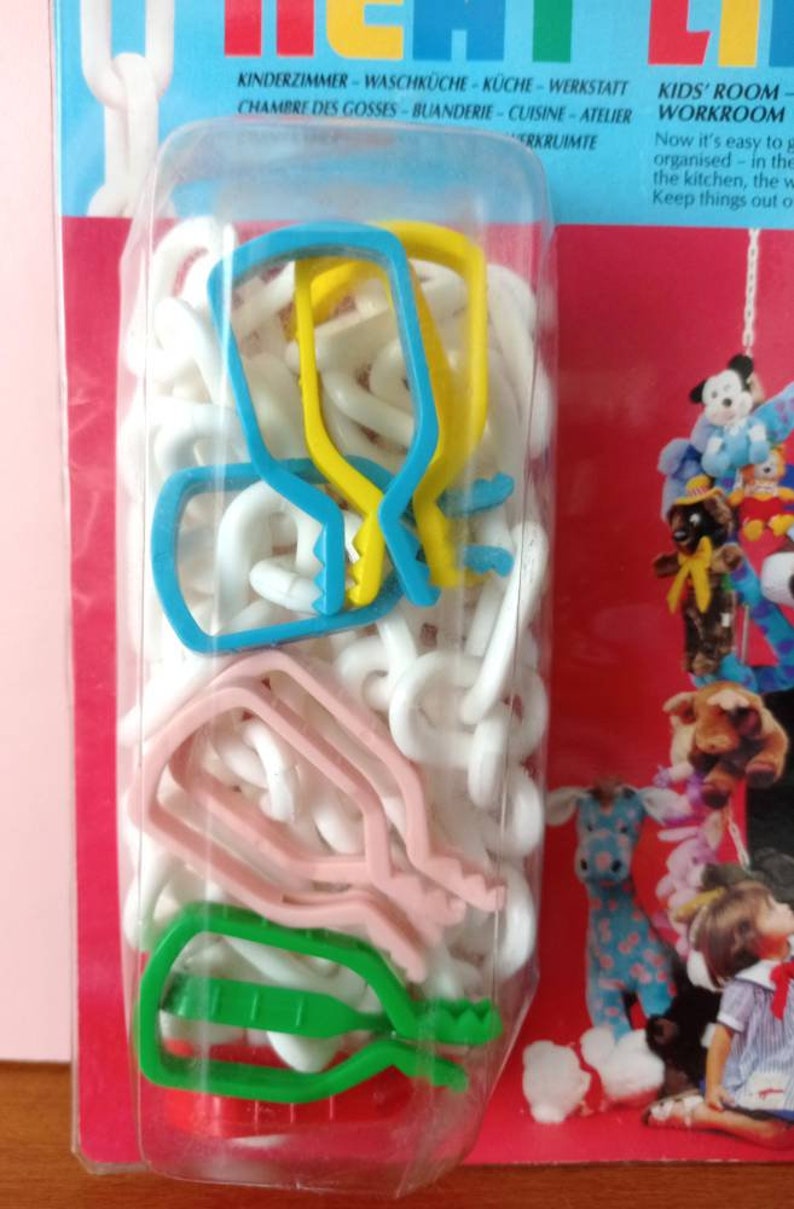 80s Vintage NEAT LINKS the Original Plastic Chain and Hooks - Etsy