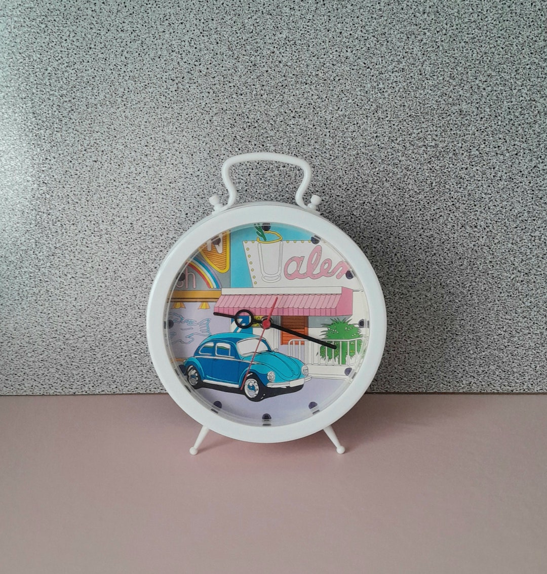 Vintage 80s 90s Large Pendulum Clock to Stand in the Shape of an Alarm ...