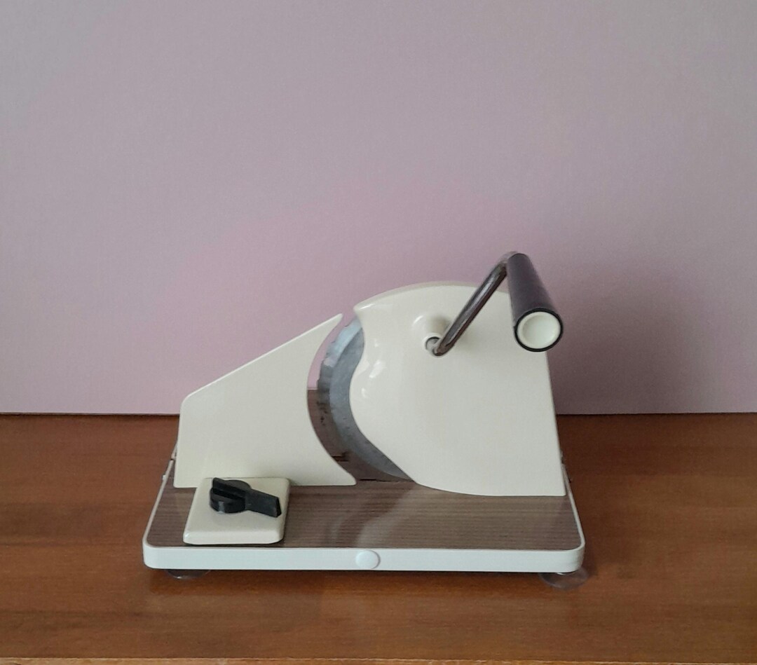 Vintage 70s 80s Beige Manual Bread Slicer With Brown Formica Stand - Etsy