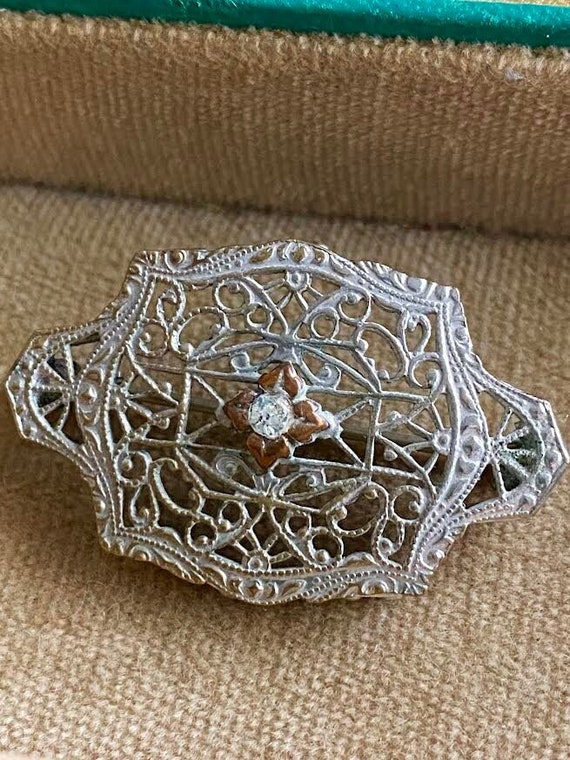 Antique Brooch Pin With Ornate Detailing Filigree Costume - Etsy
