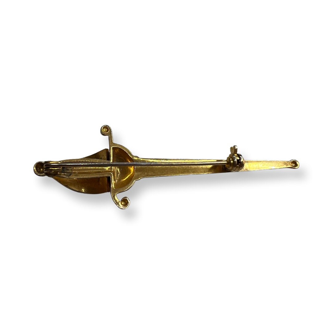 Beautiful Vintage Spanish Damascene Sword Brooch Pin Old European Pin ...