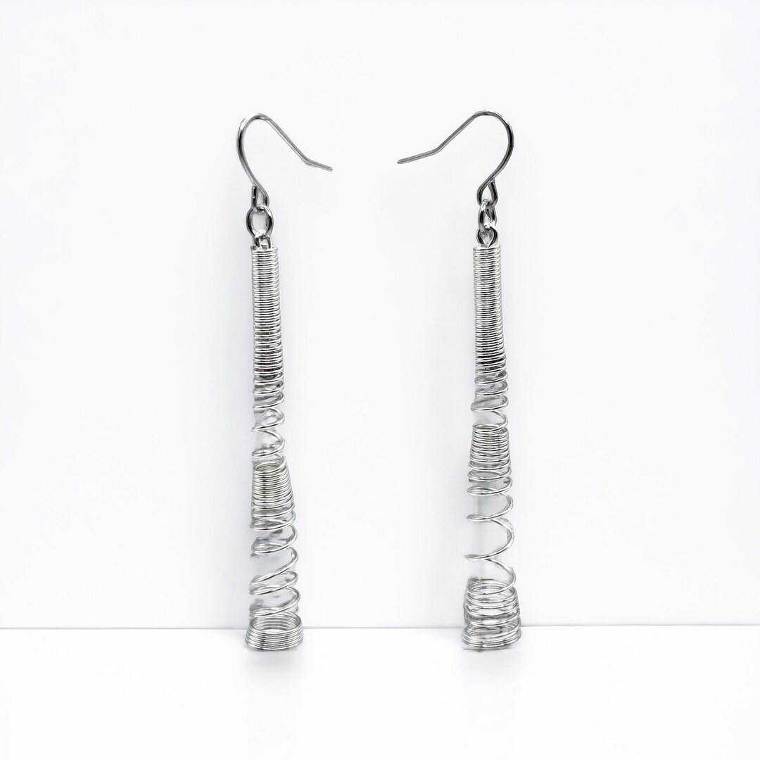 Spiral Drop Earrings Alt Inspired - Etsy