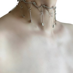 Safety Pin Choker Alt Inspired - Etsy