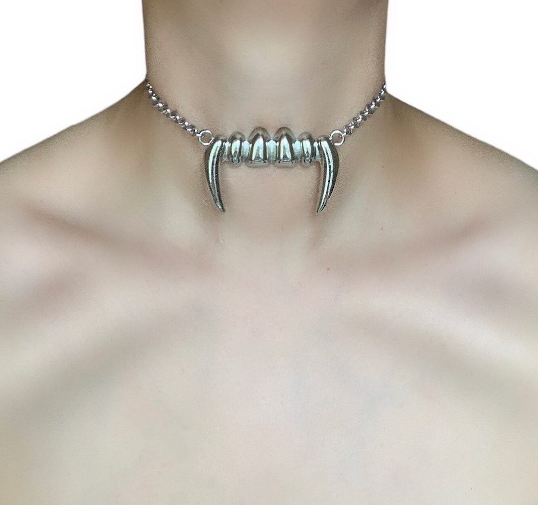 Vampire Teeth Choker Alt Inspired - Etsy