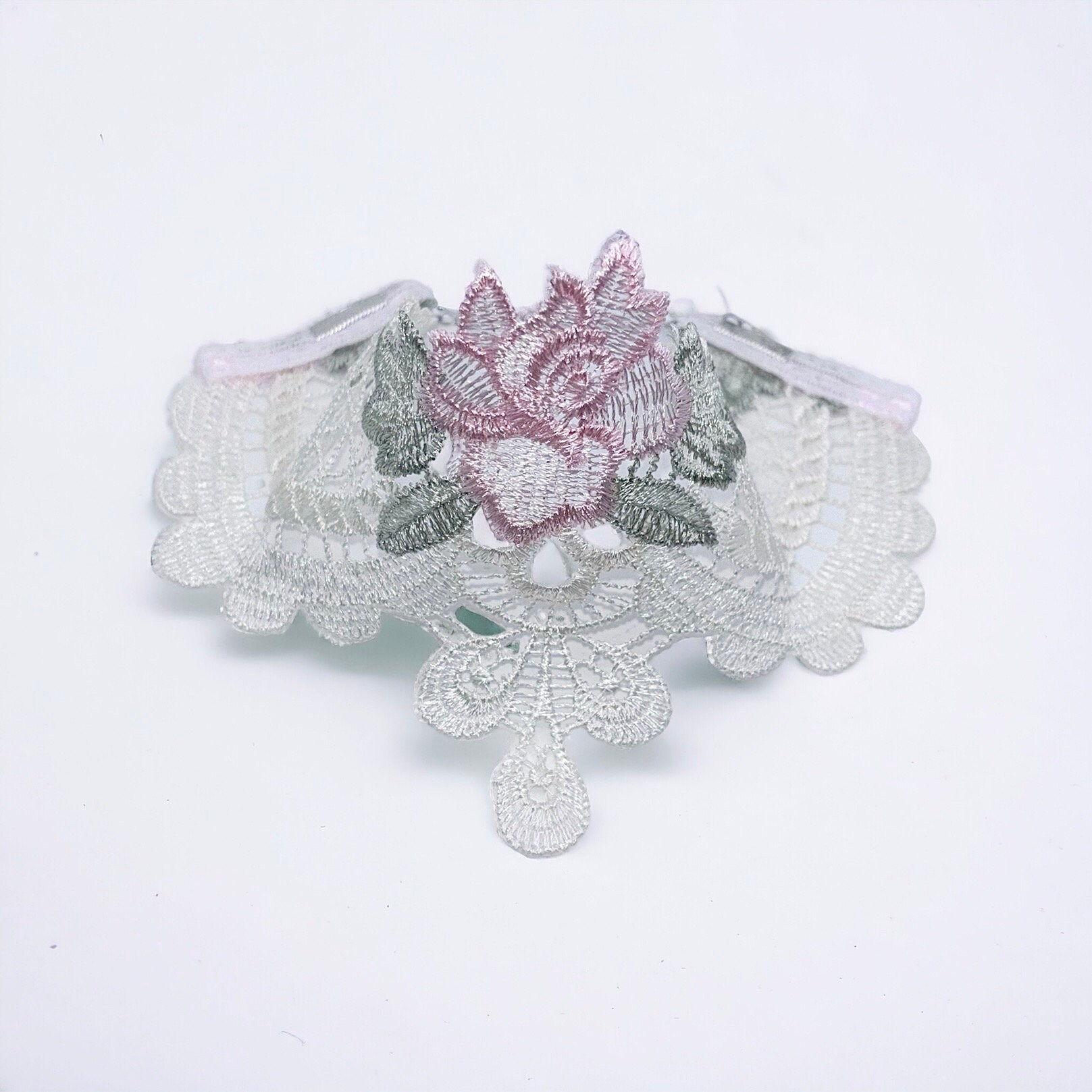 Victorian Embroidered Lace Rose Choker | Vintage Inspired - Etsy