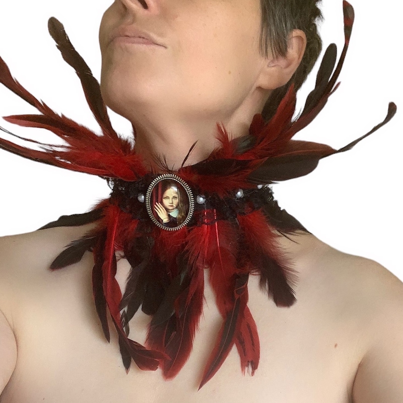 Feather Choker - Etsy