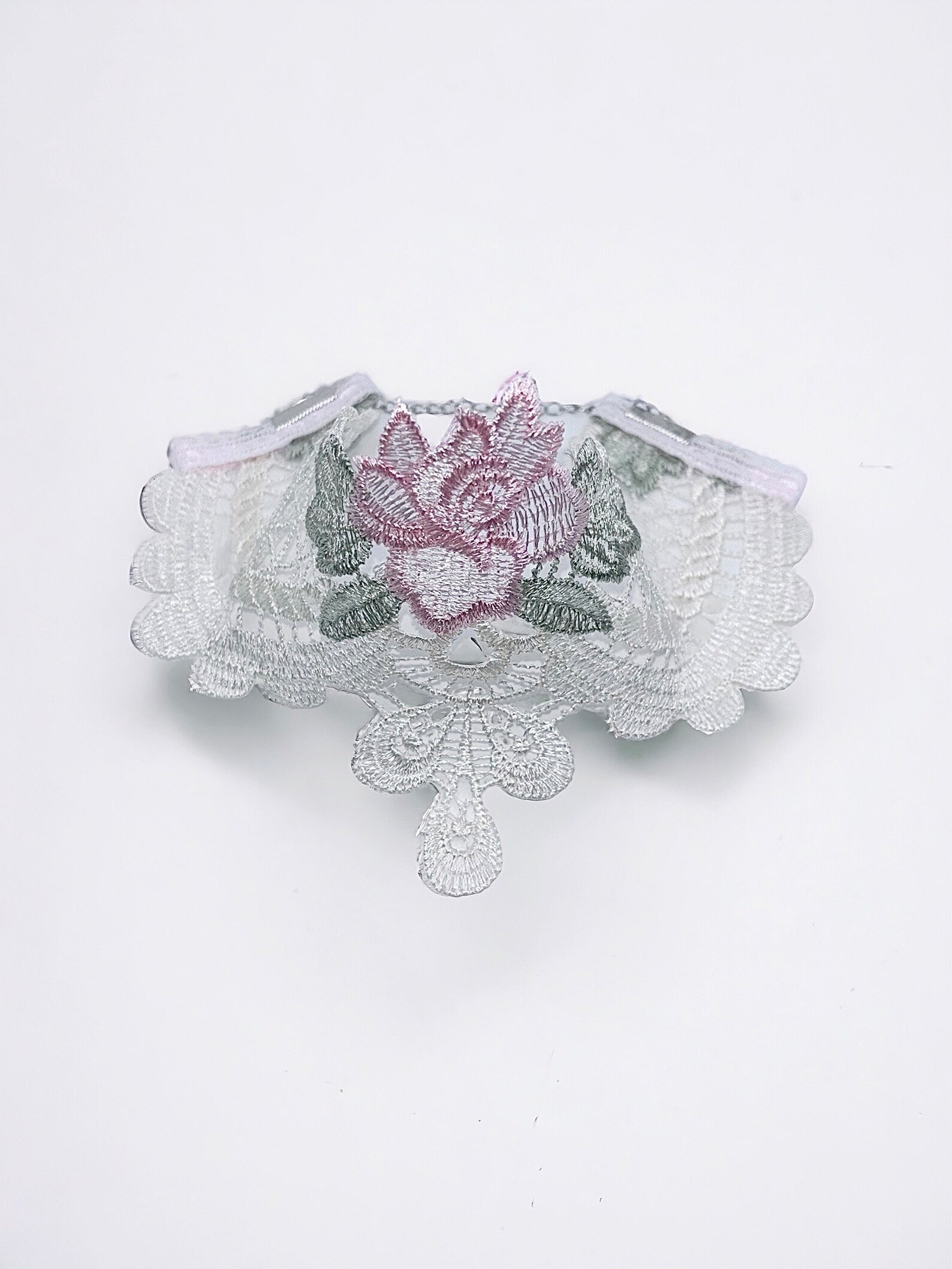 Victorian Embroidered Lace Rose Choker | Vintage Inspired - Etsy