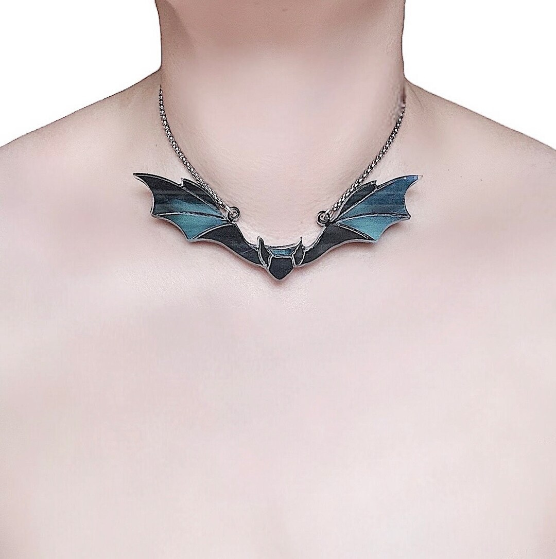 Large Acrylic Bat Chain Choker - Etsy