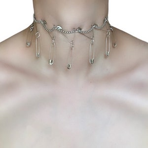 Safety Pin Choker Alt Inspired - Etsy