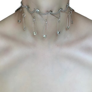 Safety Pin Choker Alt Inspired - Etsy