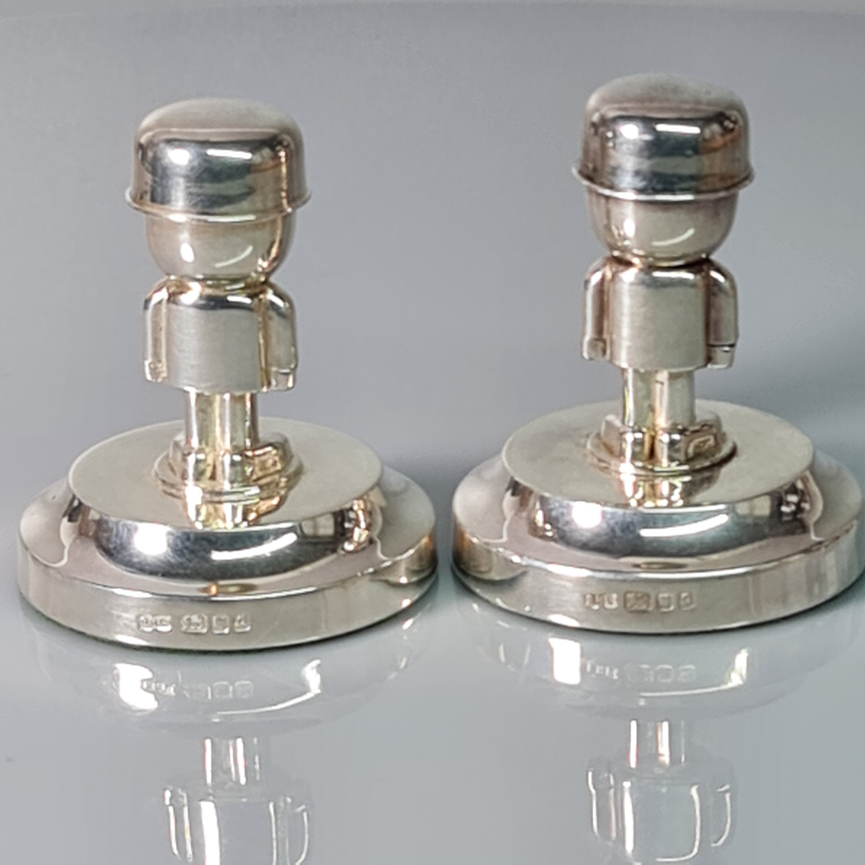 Extremely Rare Vintage Pr HM Silver Home Pride Flour Men Paperweights ...
