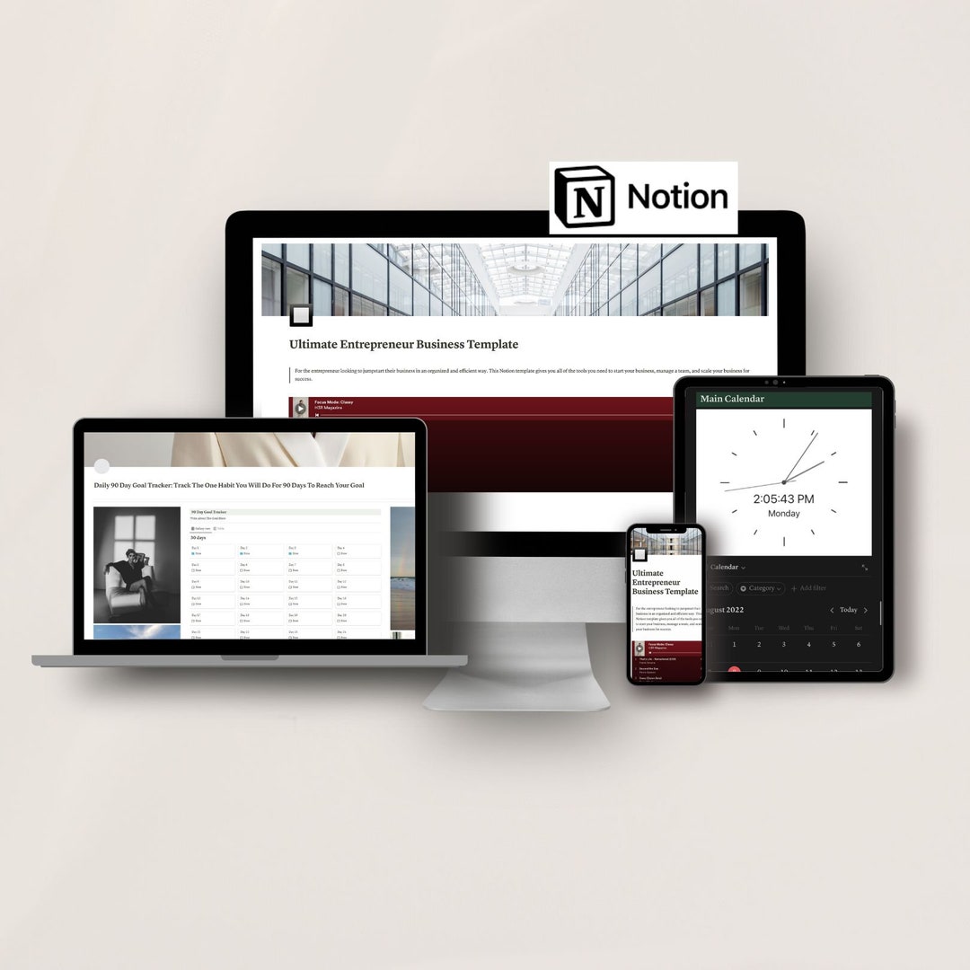 H3R Magazine's Ultimate Entrepreneur Business Notion Template - Etsy