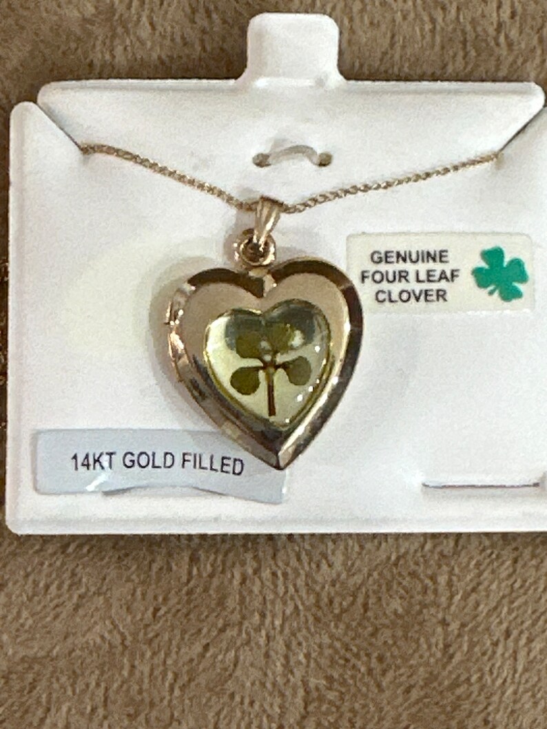 Vintage Four Leaf Clover Locket - Etsy