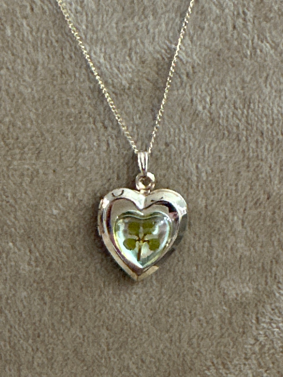Vintage Four Leaf Clover Locket - Etsy