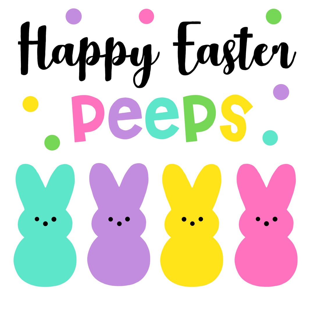 Happy Easter Peeps Digital Download - Etsy