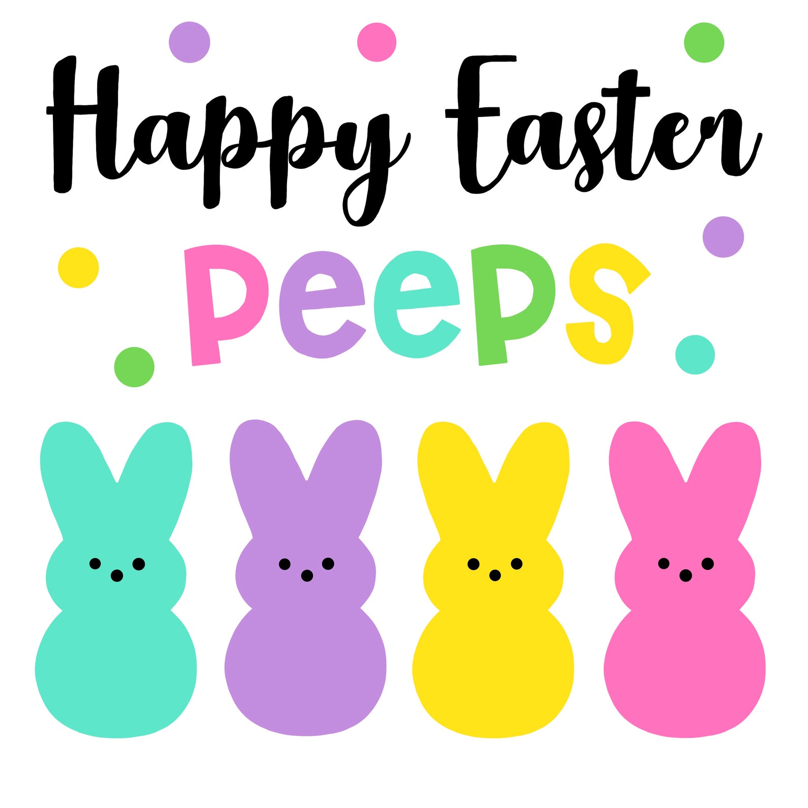 Happy Easter Peeps Digital Download - Etsy