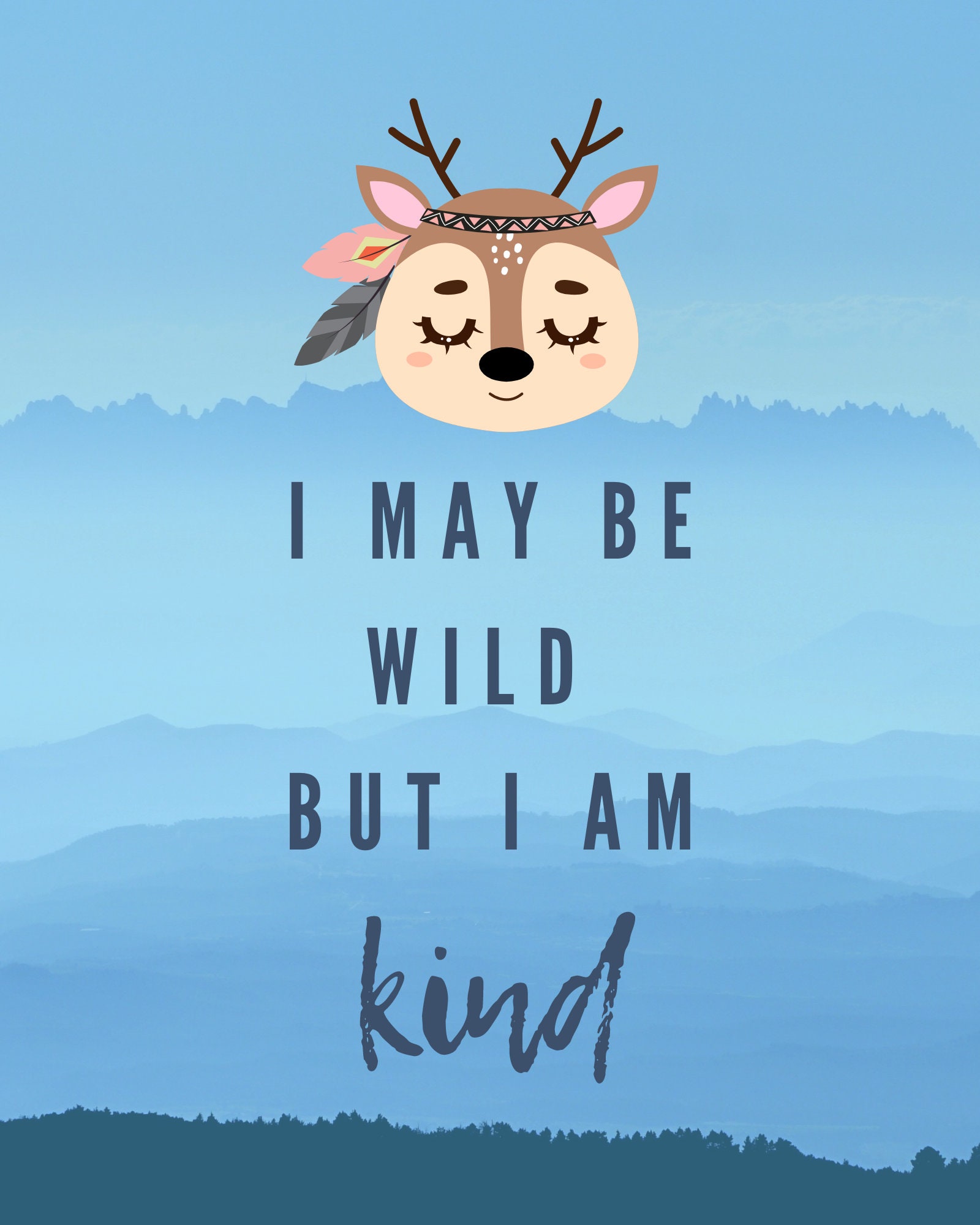 Woodland Animal Affirmation Poster Set: Hedgehog, Owl, Deer, Fox - Etsy