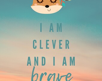 Woodland Animal Affirmation Poster: Hedgehog | Etsy