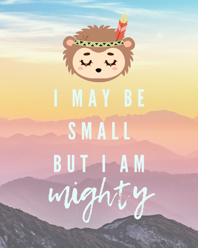 Woodland Animal Affirmation Poster: Hedgehog - Etsy