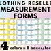 Clothing Reseller Measurements Sheet Form Poshmark Depop Ebay Mercari ...
