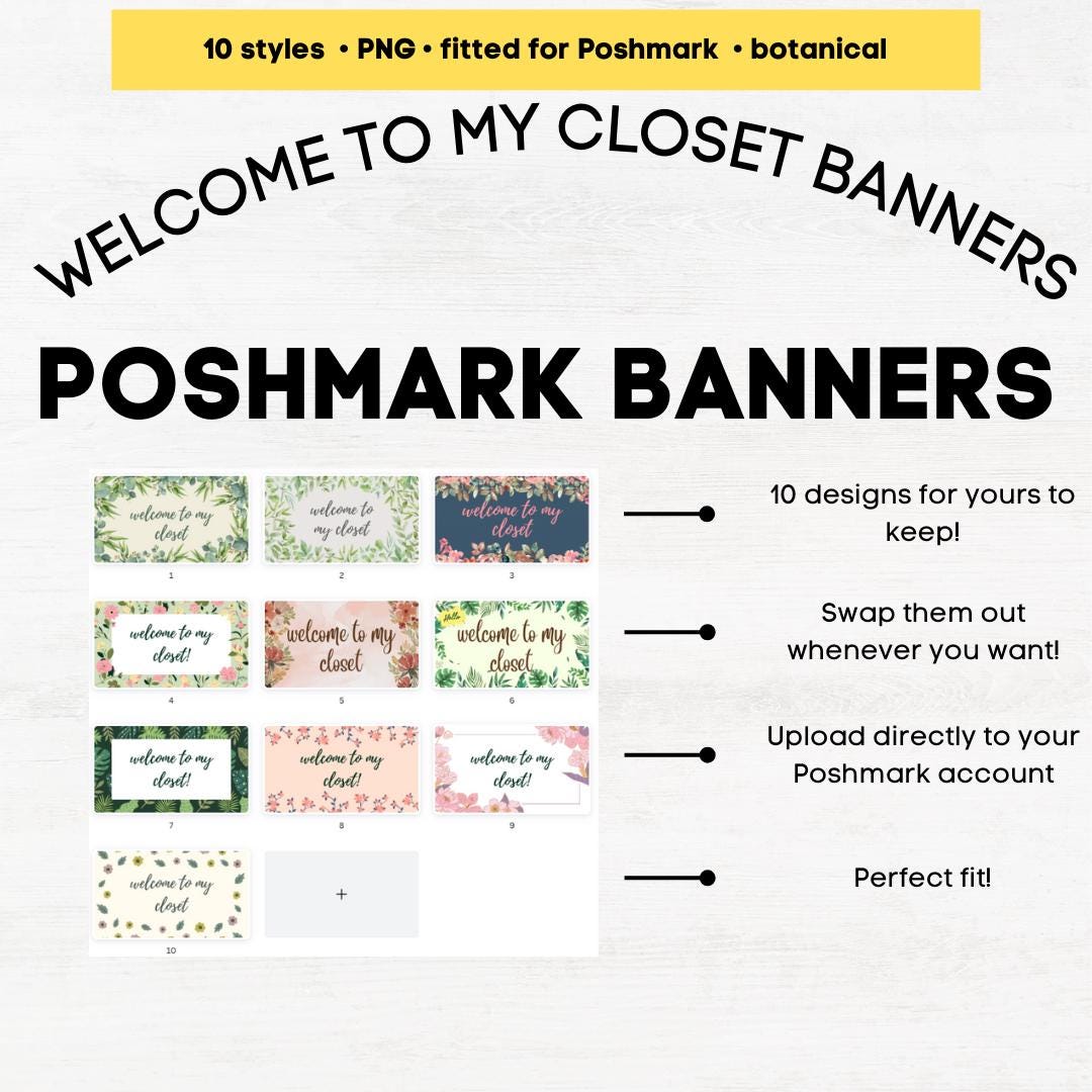 Floral Poshmark Banners, Poshmark Banner, Banner Poshmark, Poshmark ...