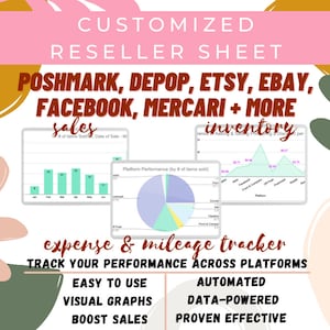 CUSTOM Reseller All in One Dashboard for Poshmark Depop Faceook Ebay ...