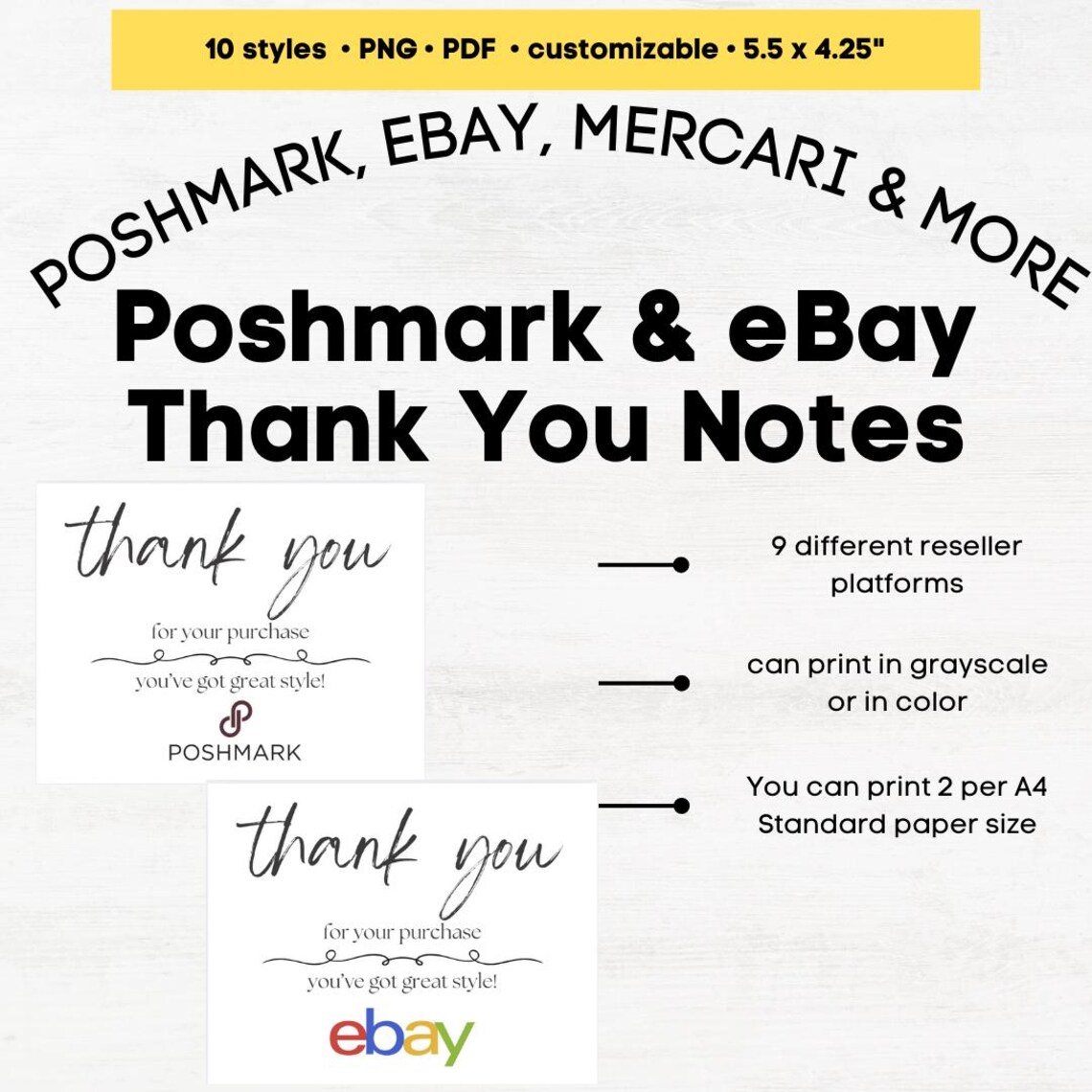 Poshmark Thank You Card, Poshmark Thank, Poshmark Printables, Poshmark ...