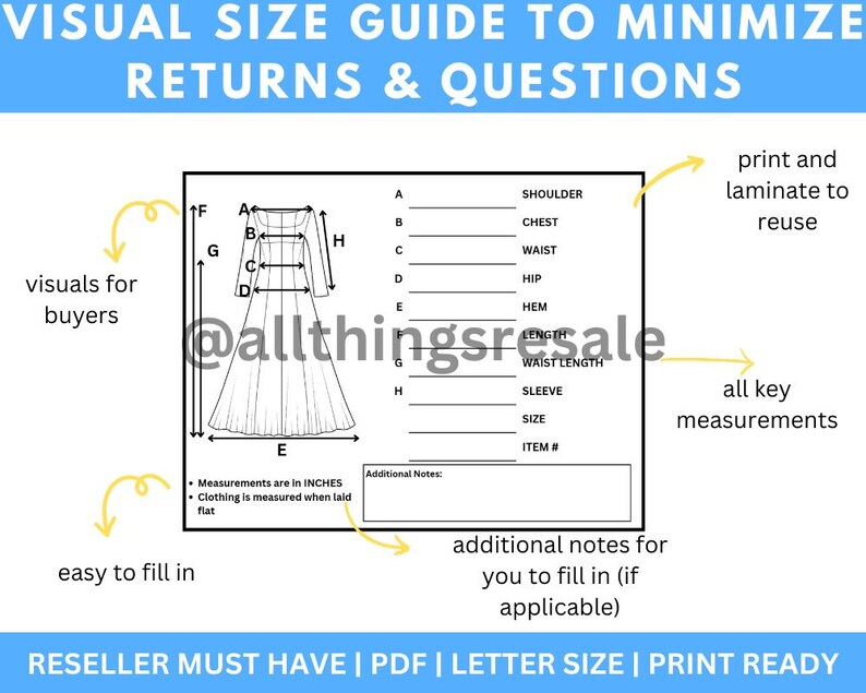 30 Dress Types Measurement Tool, Dress Measurement Guide, Dress ...