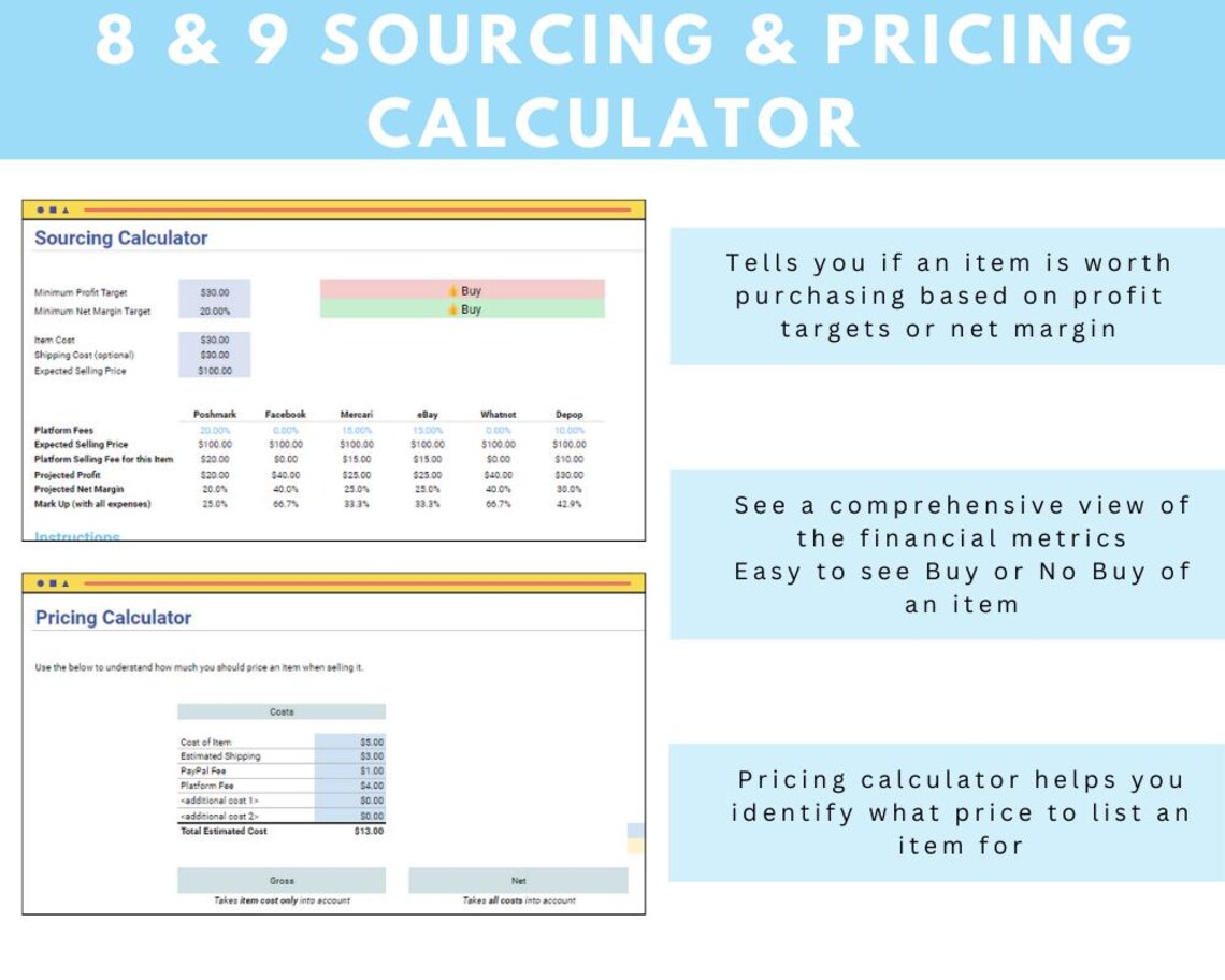 2026 Complete Premium Reseller Sheet Spreadsheet Poshmark Reseller ...