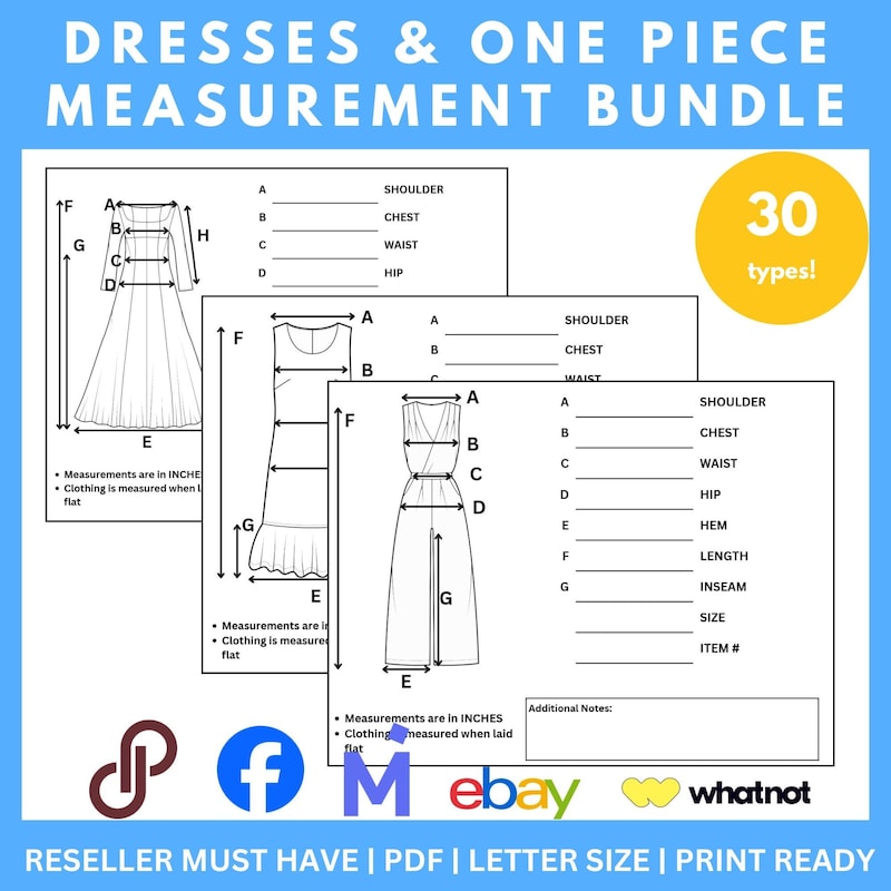 Women's Dresses Size Chart - Etsy