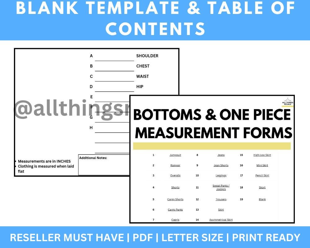 Pants Measurement Tool, Clothing Measurement Template, Clothes Measurer ...