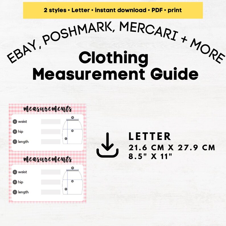 Clothing Measurement Guide, Clothing Measurement Chart, Clothing ...
