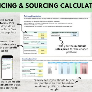 Customized Reseller Spreadsheet Reseller Tool Reseller Template Profit ...