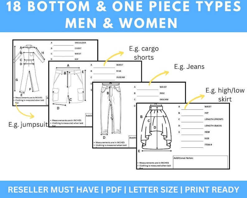 Pants Measurement Tool, Clothing Measurement Template, Clothes Measurer ...