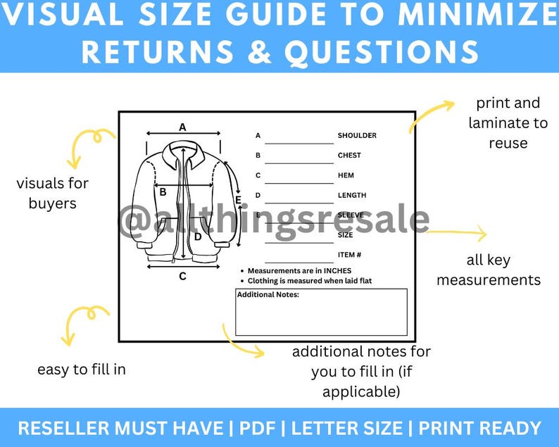 13 Jackets Measurement Tool, Coat Measurement Guide, Jacket Measurement ...