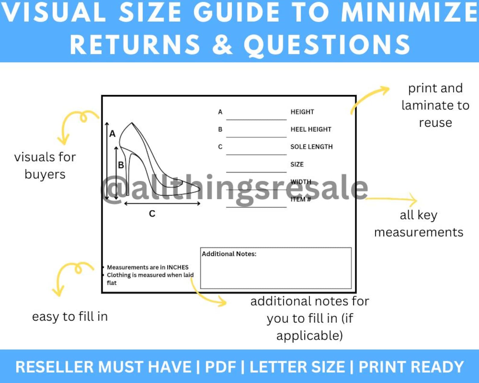 14 Shoes Footwear Boots Measurement Tool Sheet Size Guide Clothing ...