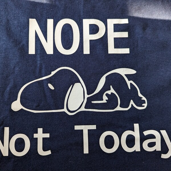 Snoopy Nope Not Today Tshirt - Etsy