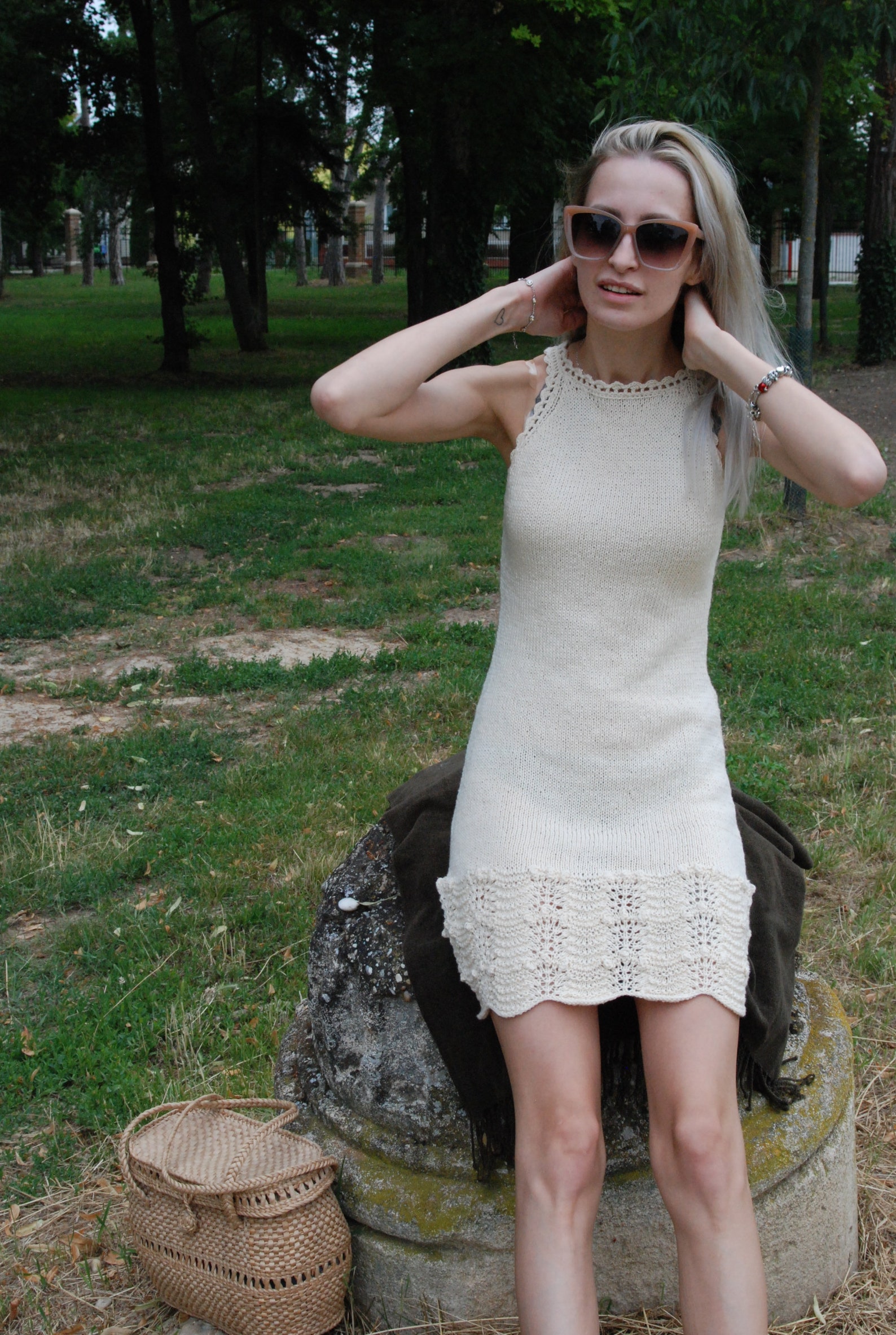 Cute Knitted Summer Dress Halter Neck Dress - Etsy
