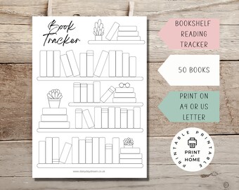Printable Reading Challenge Tracker 50 Books - Etsy