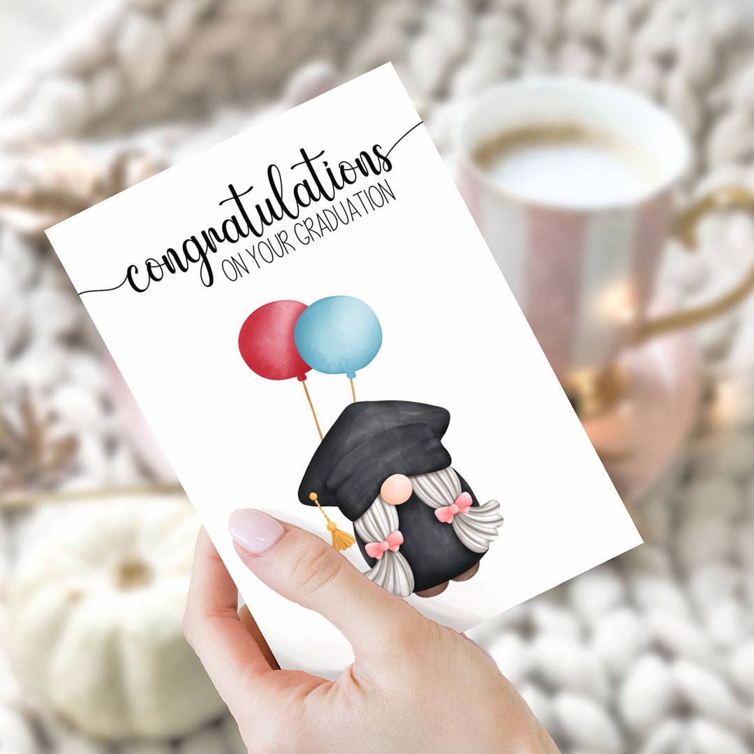 PRINTABLE Graduation Card, Gonk Girl Graduation, Congratulations Card ...