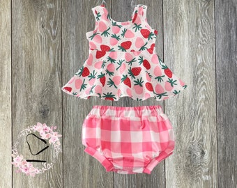 Strawberry Outfit Infant - Etsy