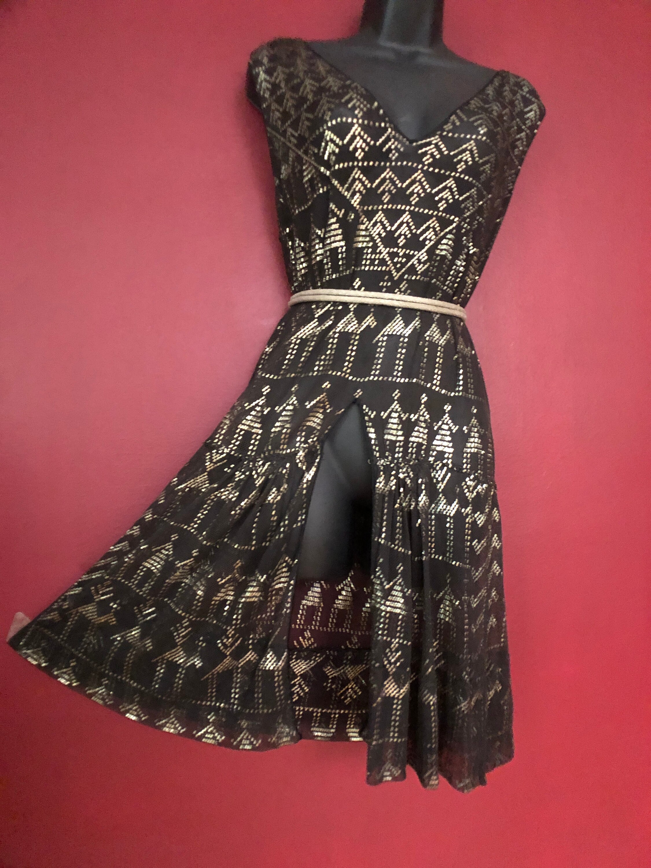 Black Vintage Egyptian Assuit Dress 1920's Flapper - Etsy