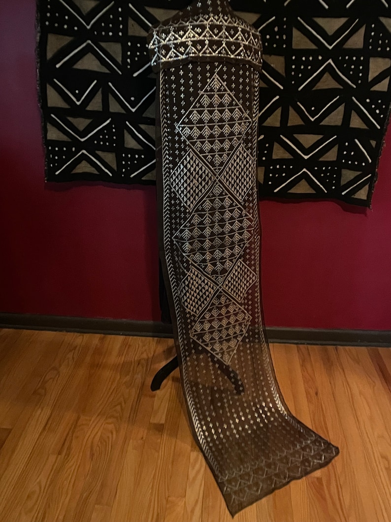 Dark Brown Vintage Egyptian Assuit With Bright Silver 1930's MINT ...